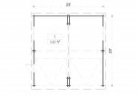 Timber Garage Double 23x23 1.7'' 388ft² DOUBLE US FOR SALE