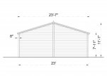 Timber Garage Double 23x23 1.7'' 388ft² DOUBLE US FOR SALE